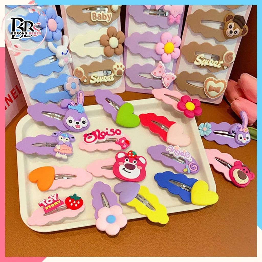 Jual BORES Jepit Rambut Anak Perempuan Lucu 5 in 1 Jepitan Rambut ...