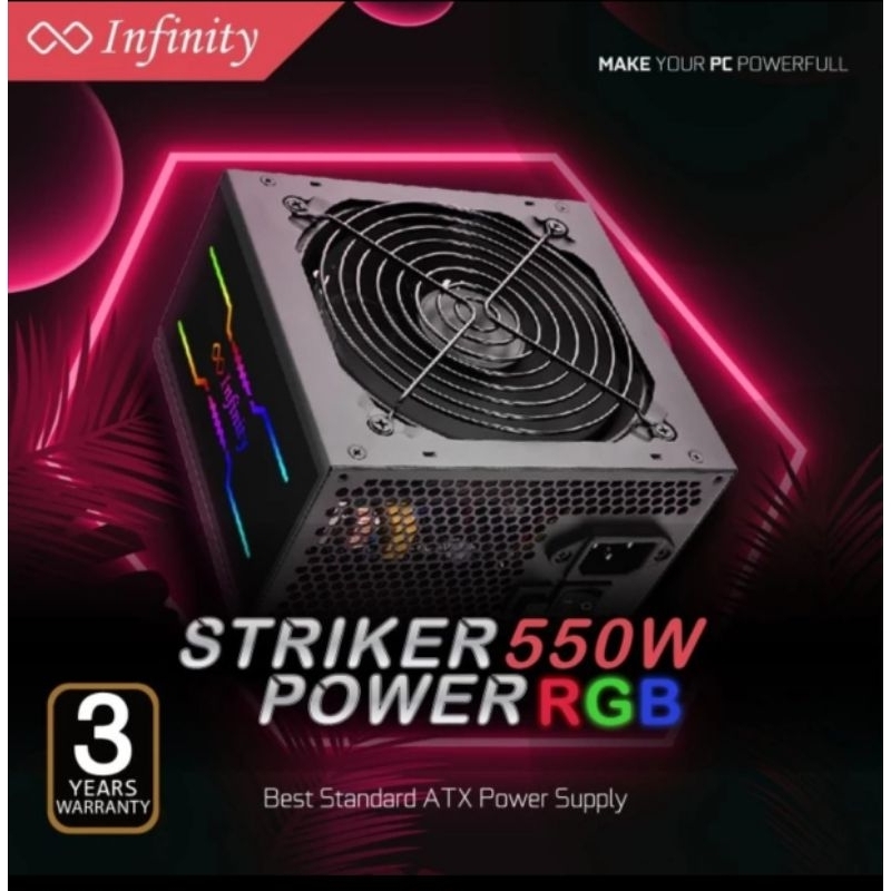 Jual INFiNITY PSU 550 Watt RGB (80+ Bronze, 3 pin ARGB support ...