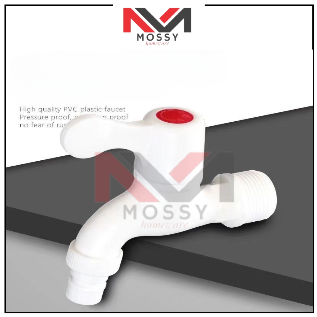 Jual MOSSY Kran Air Tembok Plastik ABS Kran Engkol Taman Putih ...