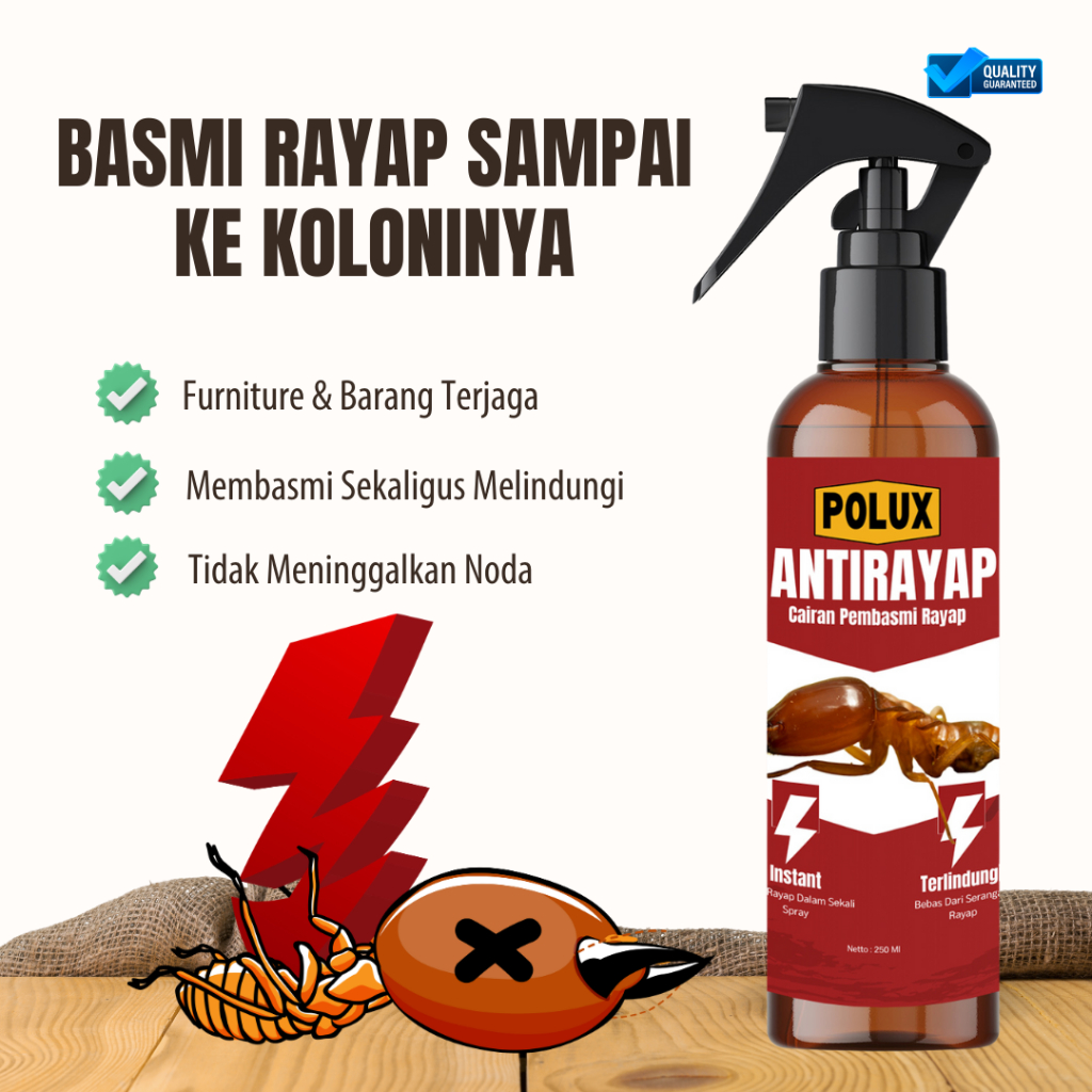 Jual Polux Anti Rayap I Pembasmi Rayap Siap Pakai Ampuh Basmi Sampai Koloni | Shopee Indonesia