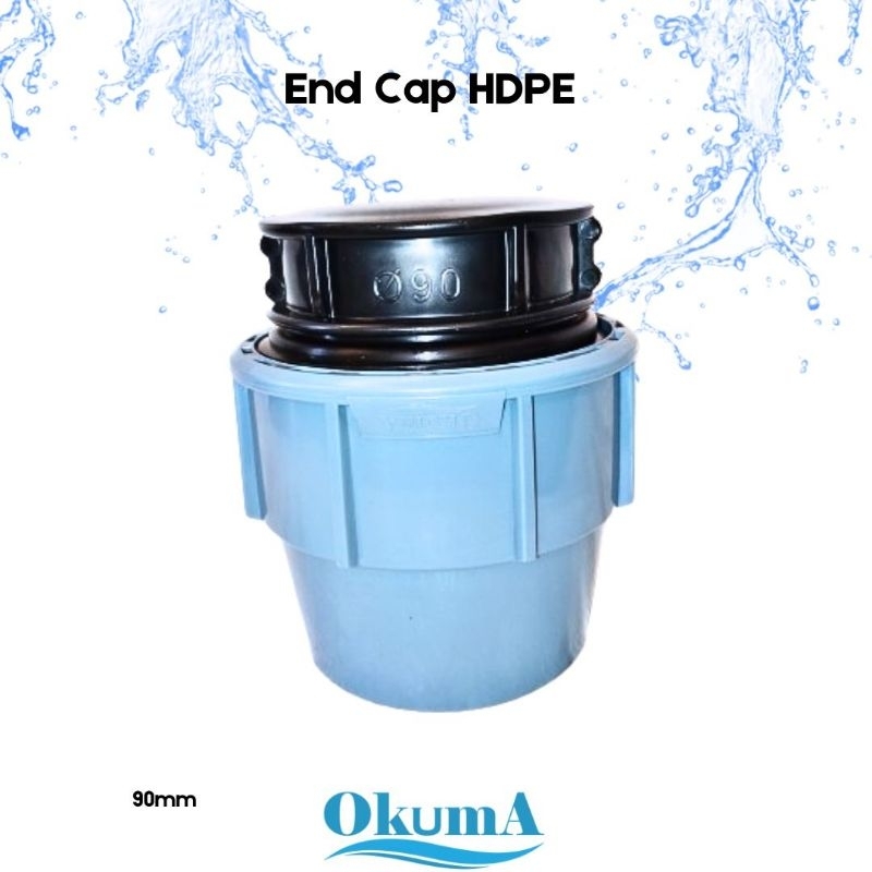 Jual Dop HDPE Okuma 3inc fitting HDPE Compression joint End Cap 90mm ...