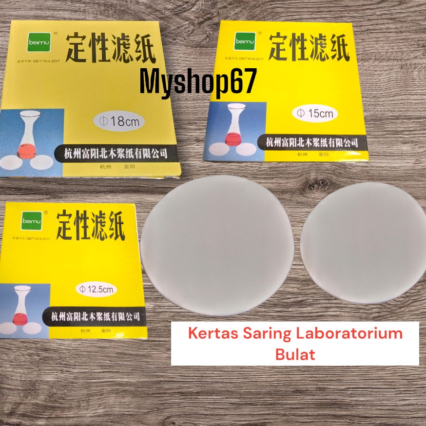 Jual Kertas Saring Bulat Kertas Filter Laboratorium Medium Speed Pore Diameter 15-20um rate off ...