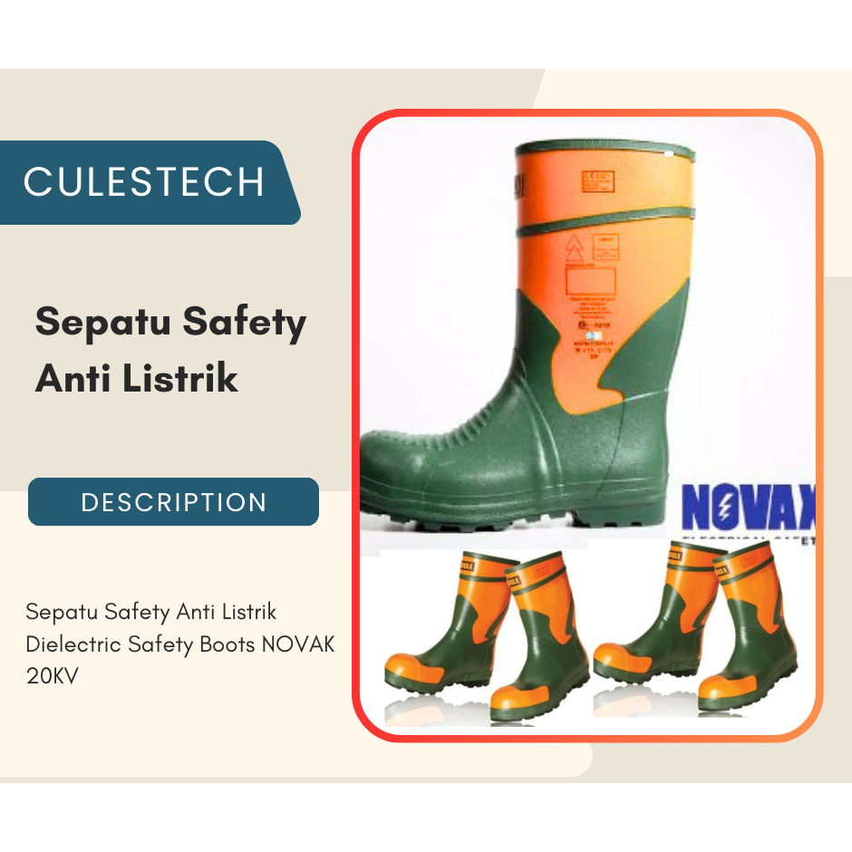 Jual Sepatu Safety Anti Listrik Dielectric Safety Boots NOVAK 20KV Ori ...