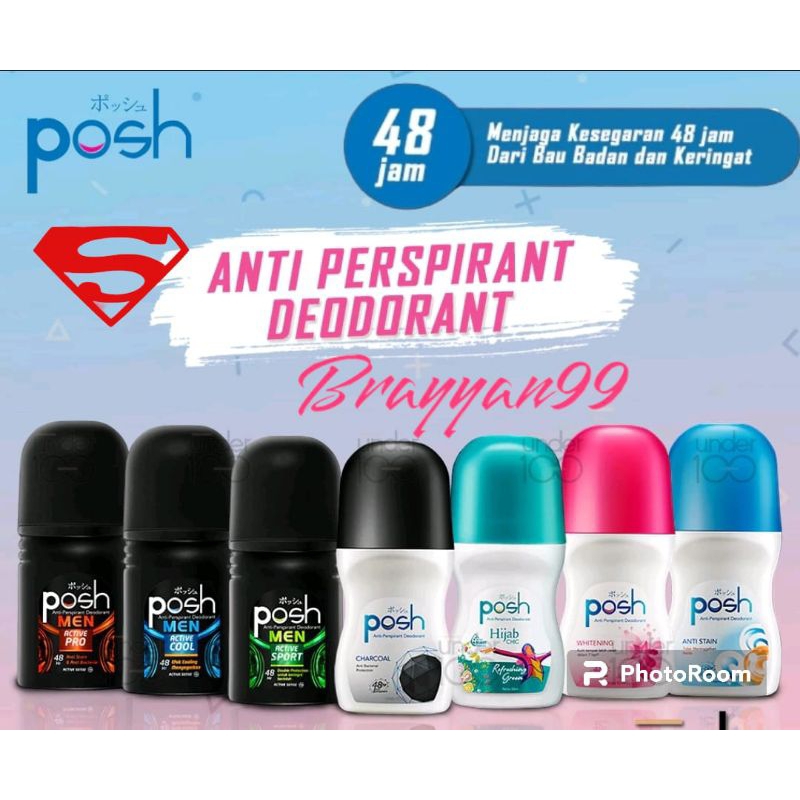 Jual POSH DEODORANT ROLL ON 50 ML | Shopee Indonesia