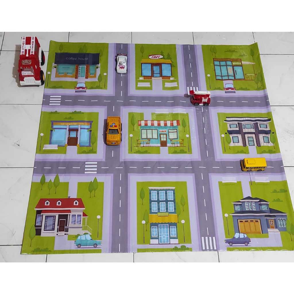 Jual Playmap / Alas mainan mobil / Mainan Peta (ukuran 1 meter ...