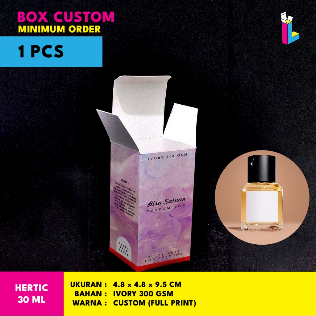 Jual Dus Kemasan / Box Botol Hertic 30ml 4,8 x 4,8 x 9,5cm Laminasi ...