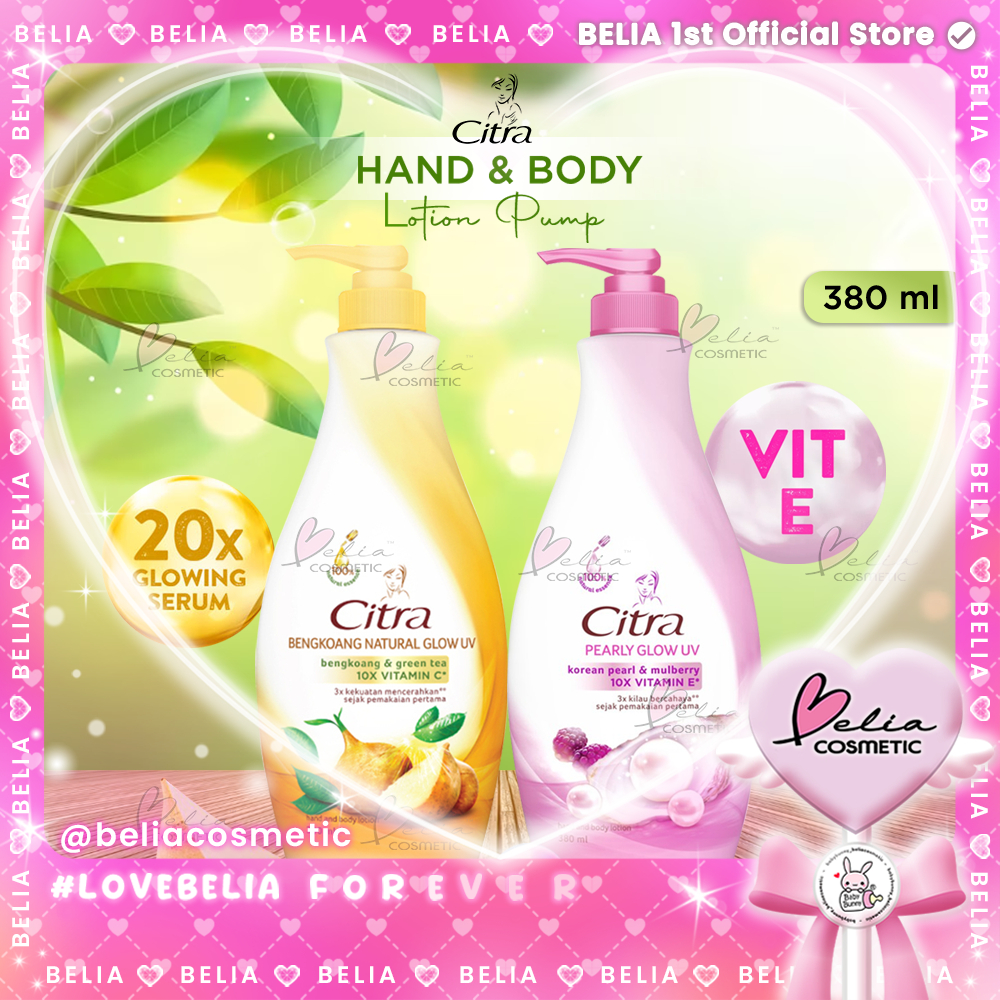 Jual BELIA CITRA Hand & Body Lotion PUMP 380ml | Pearly Glow UV | Bengkoang Natural Glow UV ...