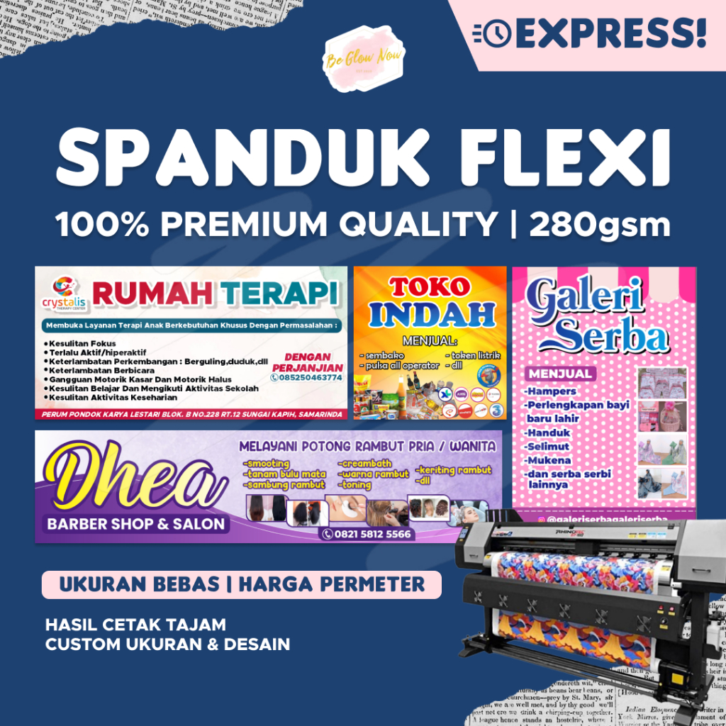 Jual Cetak Spanduk Banner Baliho/ Bahan Flexi China/ 280gsm/ Cepat dan Berkualitas/ spanduk ...