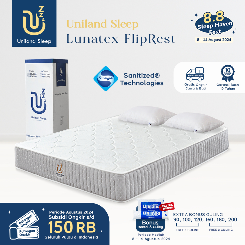 Jual Uniland Sleep 200x200 / Super King Size / Kasur Busa / Pocket ...