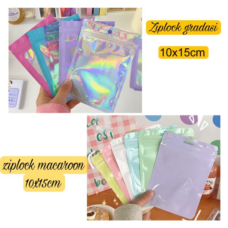 Jual ZIPLOCK BAG MACAROON/PLASTIK ZIPPER FANCY KOMBINASI /ZIPLOCK ...