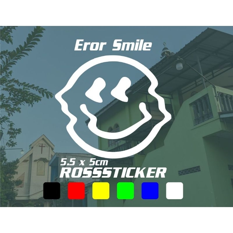 Jual error smile cutting sticker, stiker cutting emoticon smile terbaru ...
