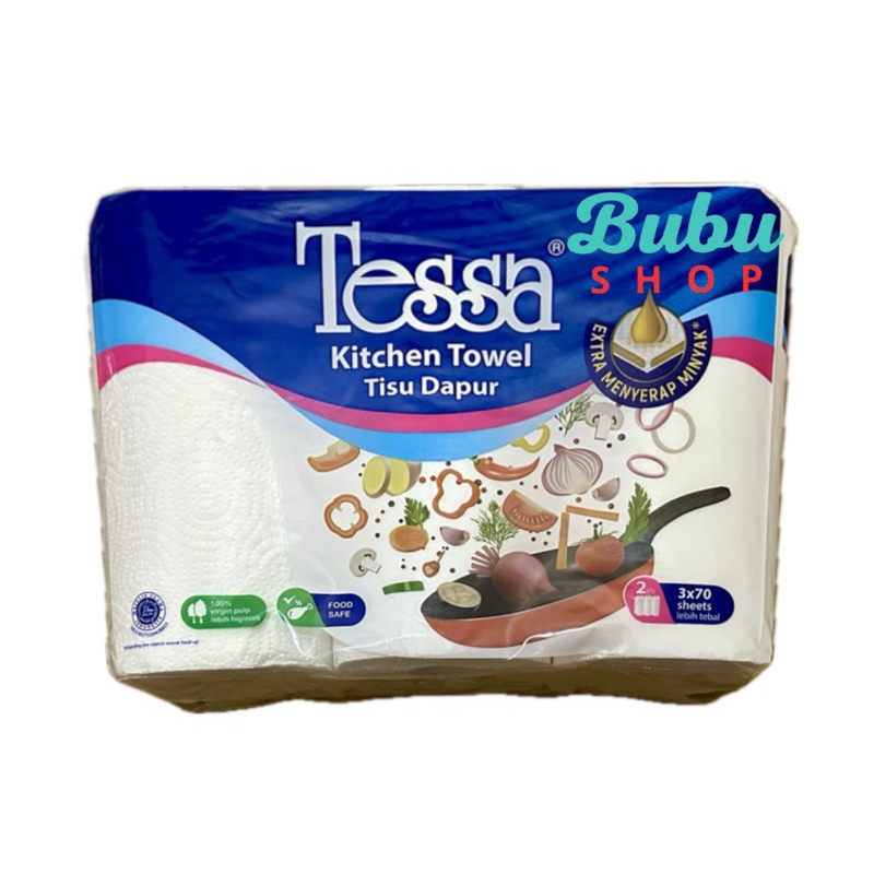 Jual Tissue Dapur TESSA Kitchen towel isi 3 roll (TESSA) | Shopee Indonesia