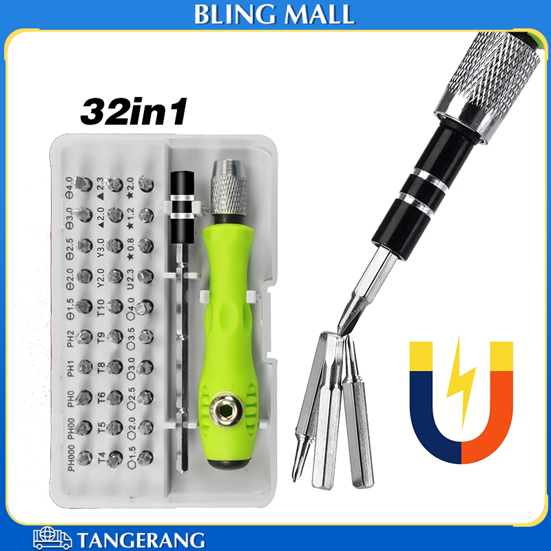 Jual Obeng Set 32 In 1 Portabel Alat Perbaikan Obeng Magnet Multifungsi ...