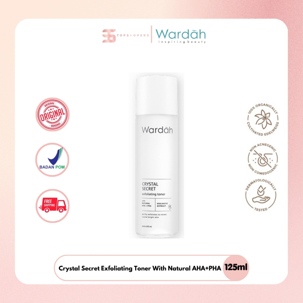 Jual Wardah Crystal Secret Exfoliating Toner with Natural AHA+PHA 125ml ...