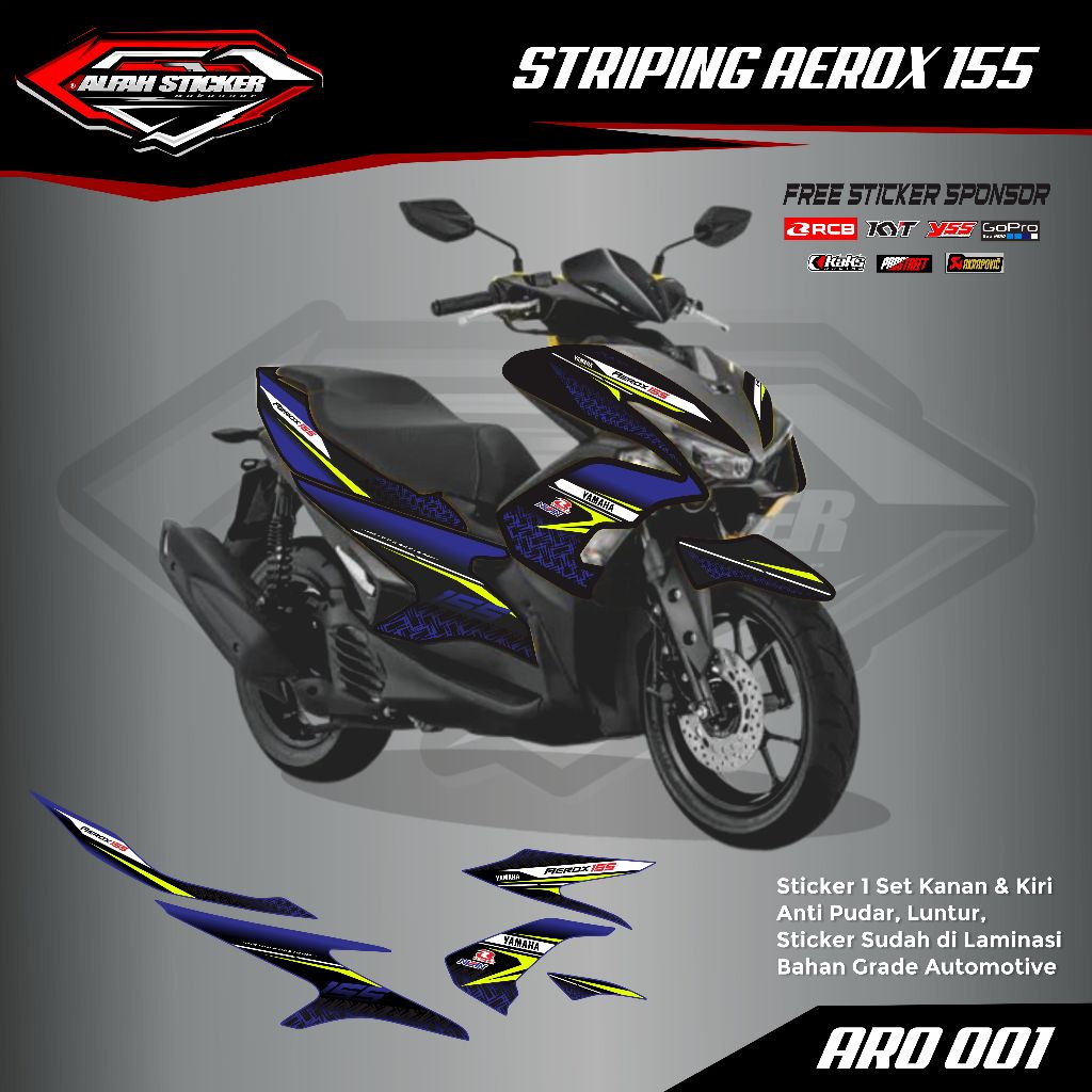 Jual ARO - Stiker striping Aerox old Sticker variasi yamaha aerox old ...