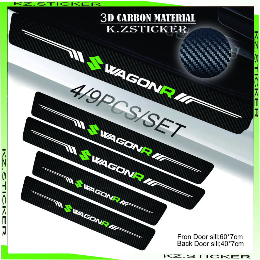 Jual Stiker Pelindung Pintu Mobil Wagon R 3D Door Sill Plate Guard ...