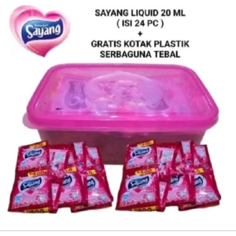 Jual SABUN DETERGEN SAYANG CAIR 500 isi 2 renceng/24 sachet free tepak ...