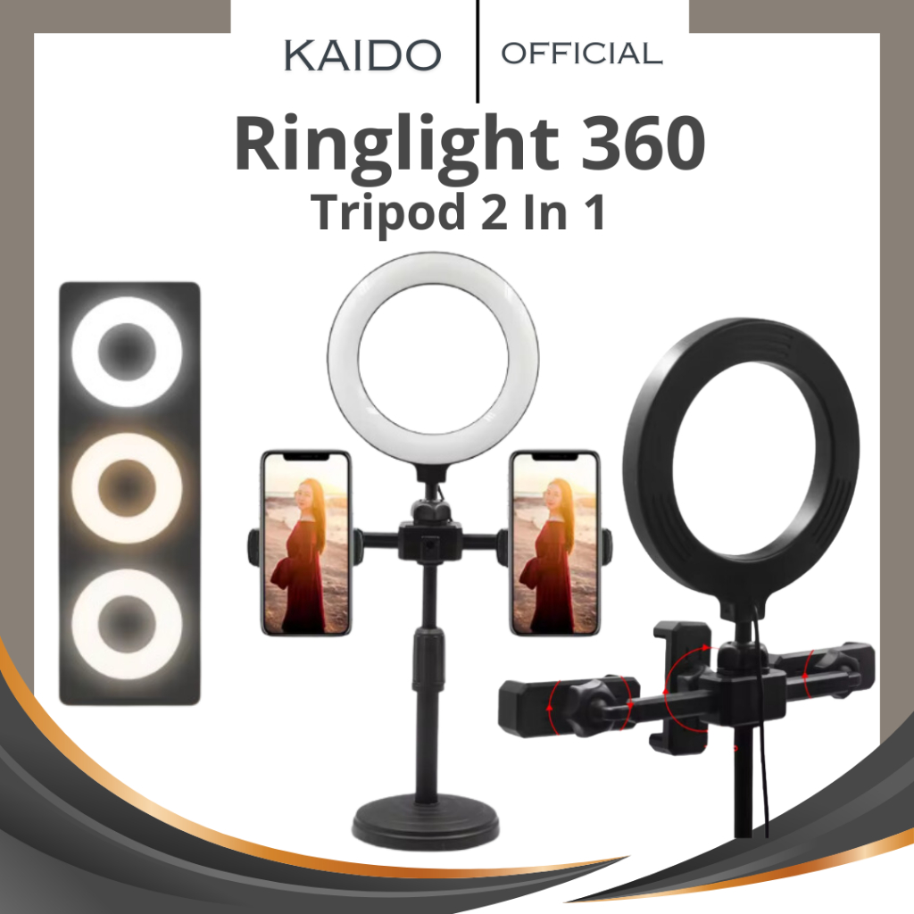 Jual Stand Holder Ringlight 360 Derajat Ring Light Tripod Tripod 2 In 1 ...