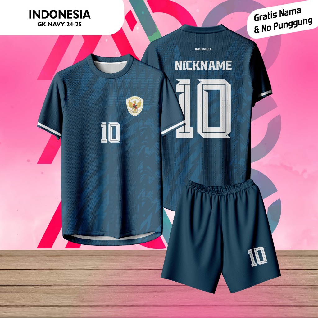 Jual Baju Jersey Football Indonesia Kiper Navy 24/25 Terbaru Supporter ...