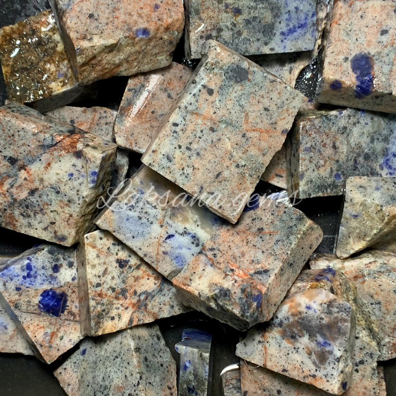 Jual Batu Badar Besi Totol Biru Unik Antik / Natural Bahan Bongkahana ...