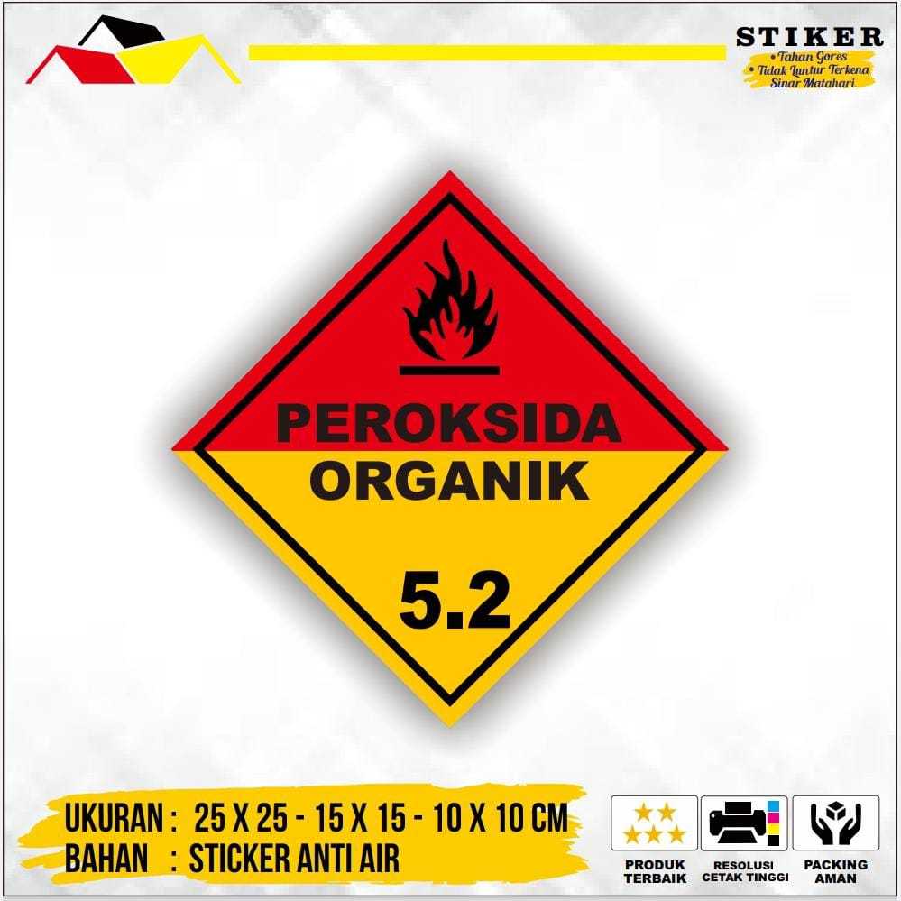Jual Stiker Label Tanda Simbol B3 Peroksida Organik | Shopee Indonesia