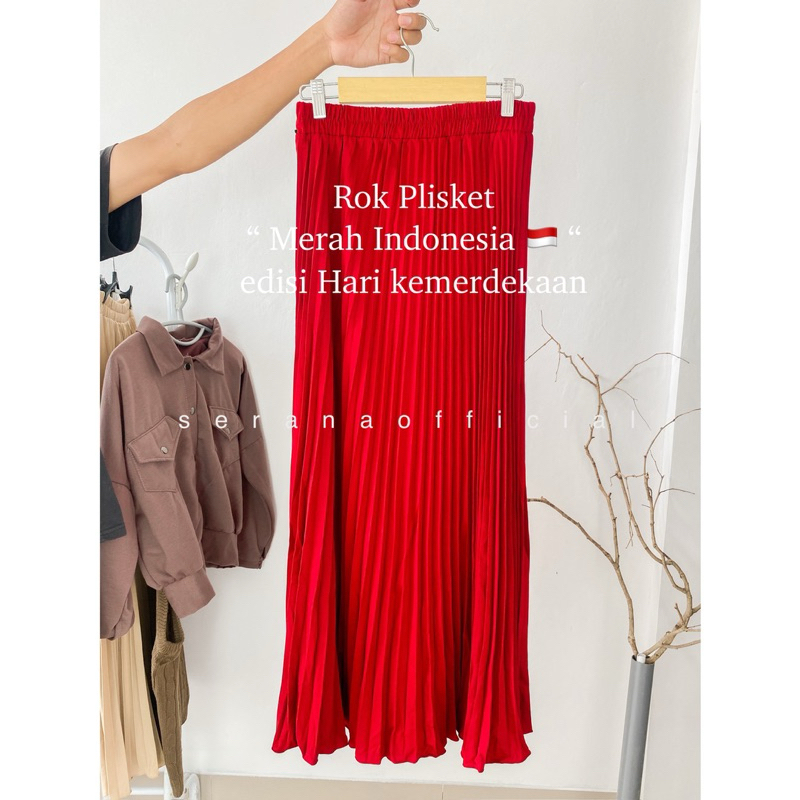 Jual Rok Plisket Premium Edisi Hari Kemerdekaan 17 Agustus Agustusan ...