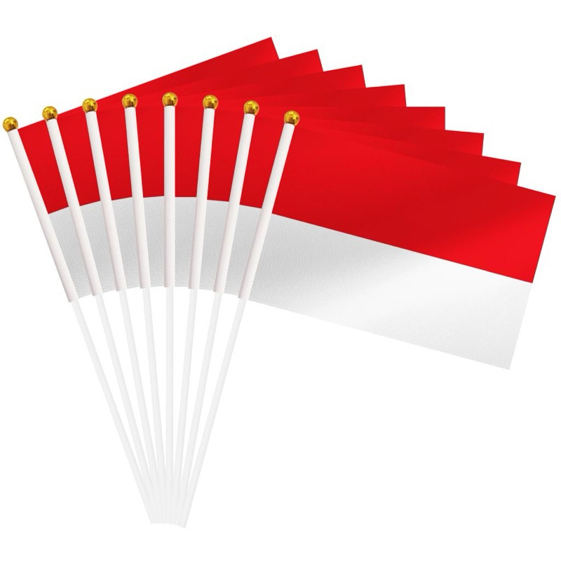 Jual Bendera Merah Putih Bahan Kain Premium Ukuran 14x21cm Kemerdekaan ...