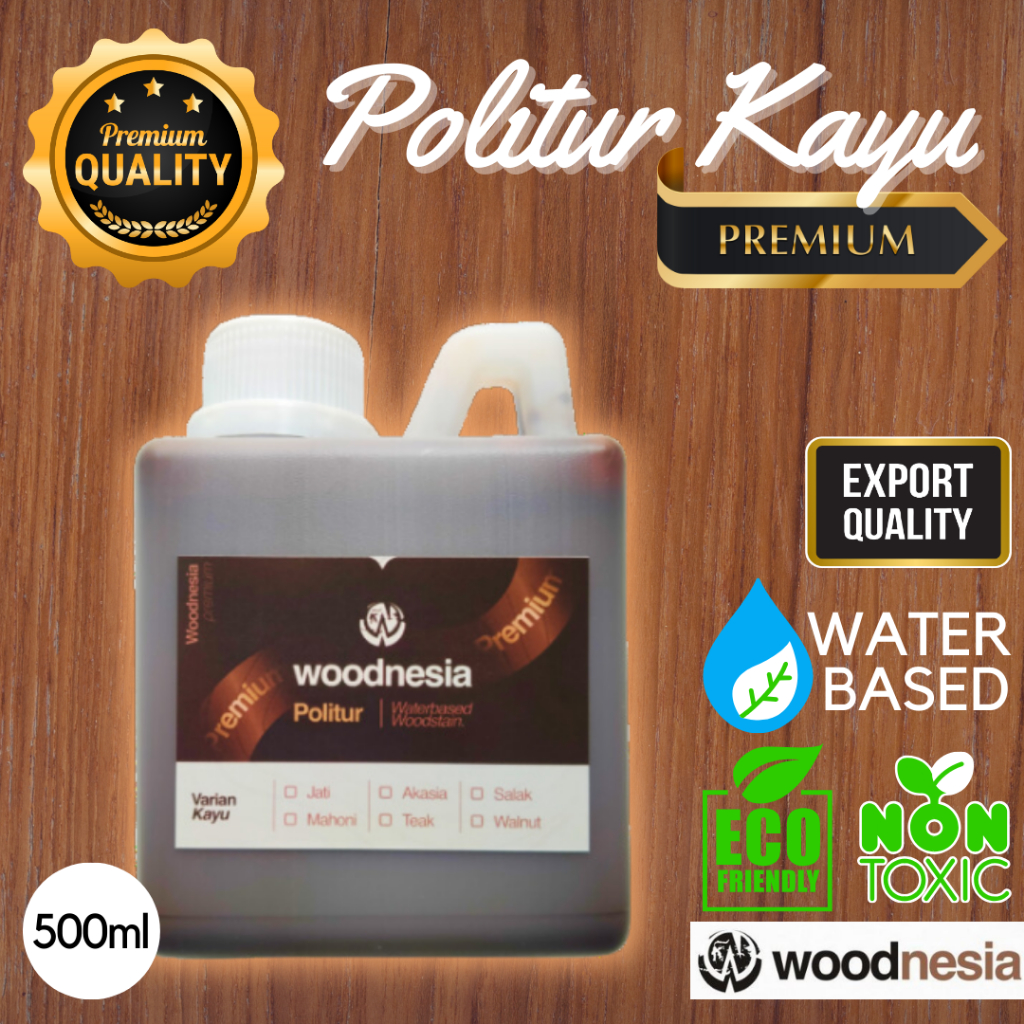 Jual Politur Plitur Pelitur Kayu Jati Woodnesia Pemium 500ml Pengkilap ...