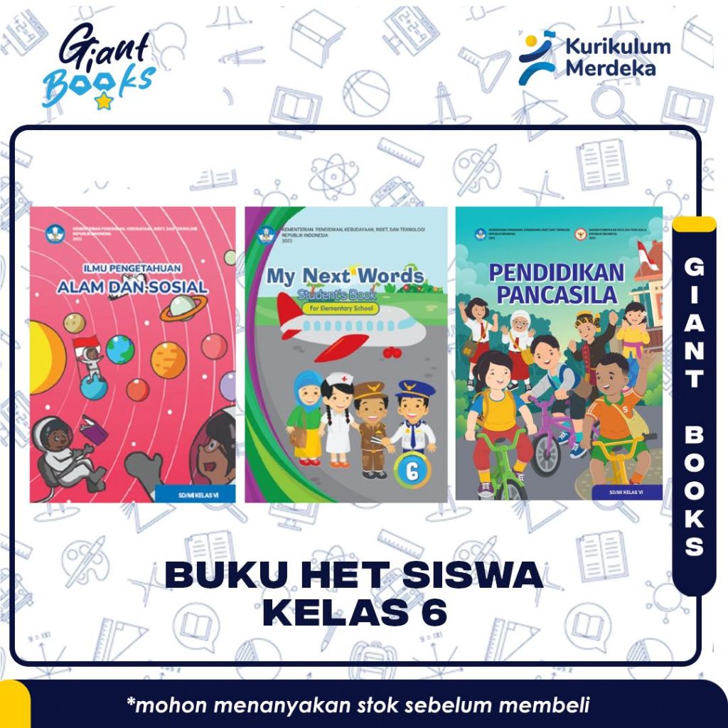 Jual GIANT Books – (KURIKULUM TERBARU) Buku Siswa / Buku Teks HET Kurmer Sekolah SD Kelas 6 ...