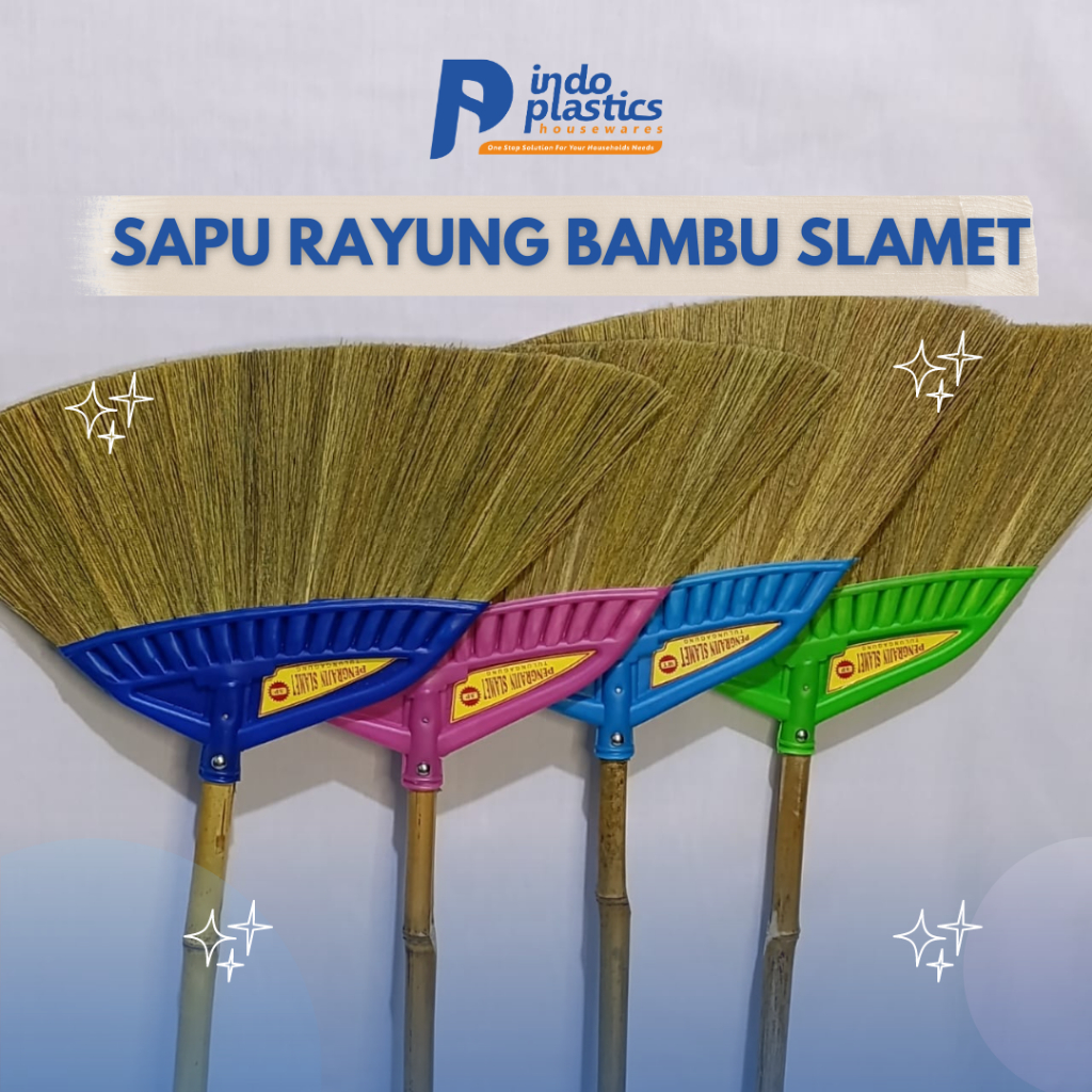 Jual Sapu Rayung Gagang Bambu Pengrajin Slamet/Sapu Lantai/Sapu Halaman ...
