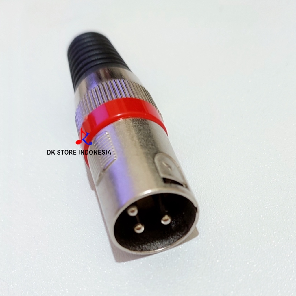 Jual JACK XLR SOLDER 3 PIN CANON MALE ORIGINAL KONEKTOR XLR JEK JAK ...