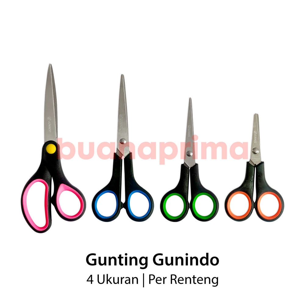 Jual Gunting Gunindo OSS OMM OLL DX-8 isi 6 12 pcs Scissor Per Renteng ...