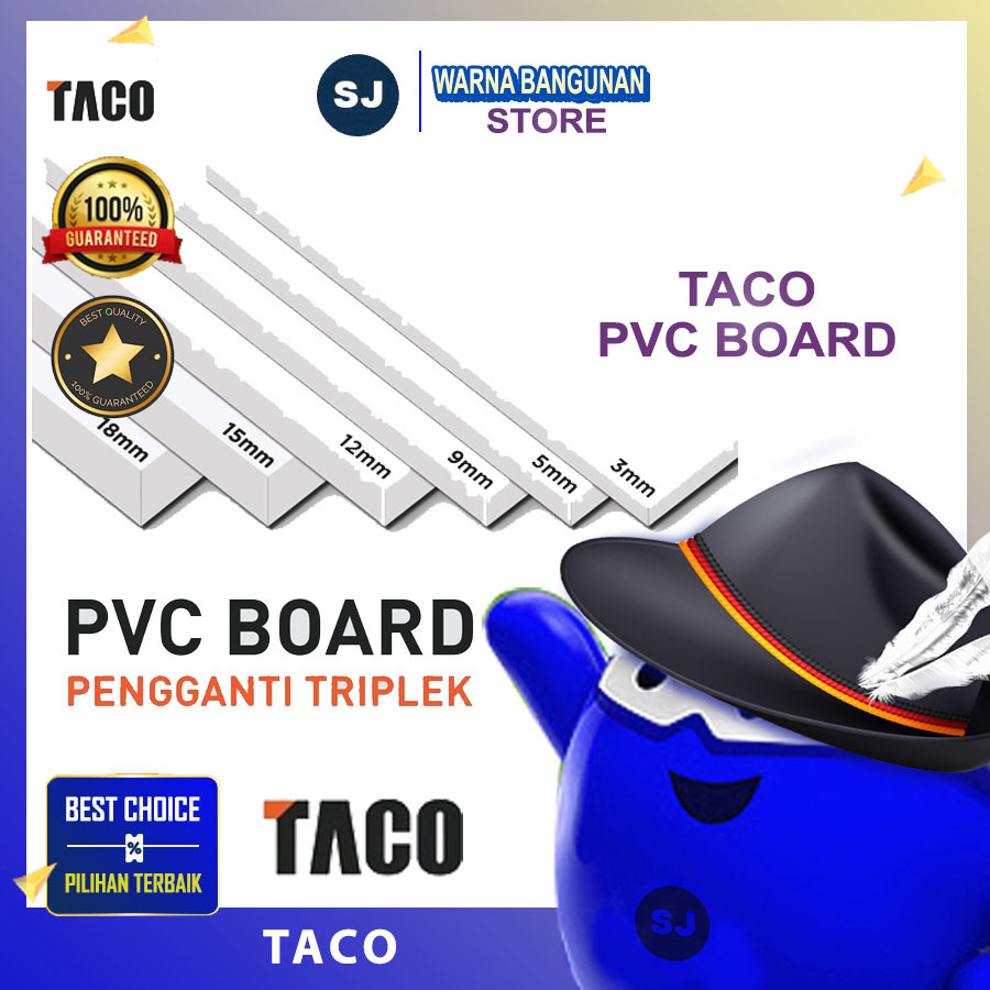 Jual TACO PVC BOARD 18MM, 15MM, 12MM, 9MM, 5MM, 3MM | Shopee Indonesia