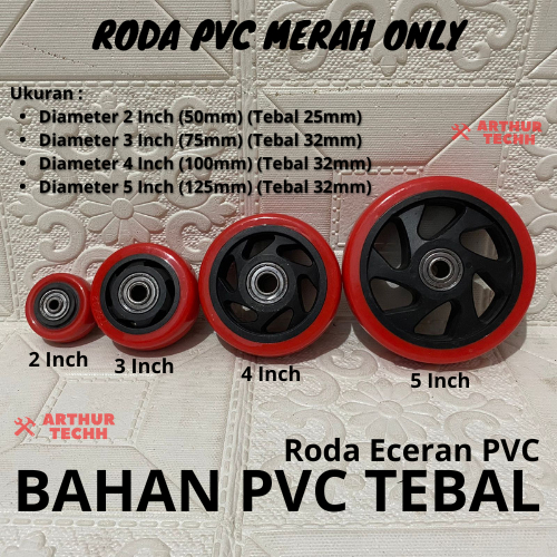Jual Roda PVC Wheel Only Double Bearing Trolley Etalase Lori 2" 3" 4" 5 ...