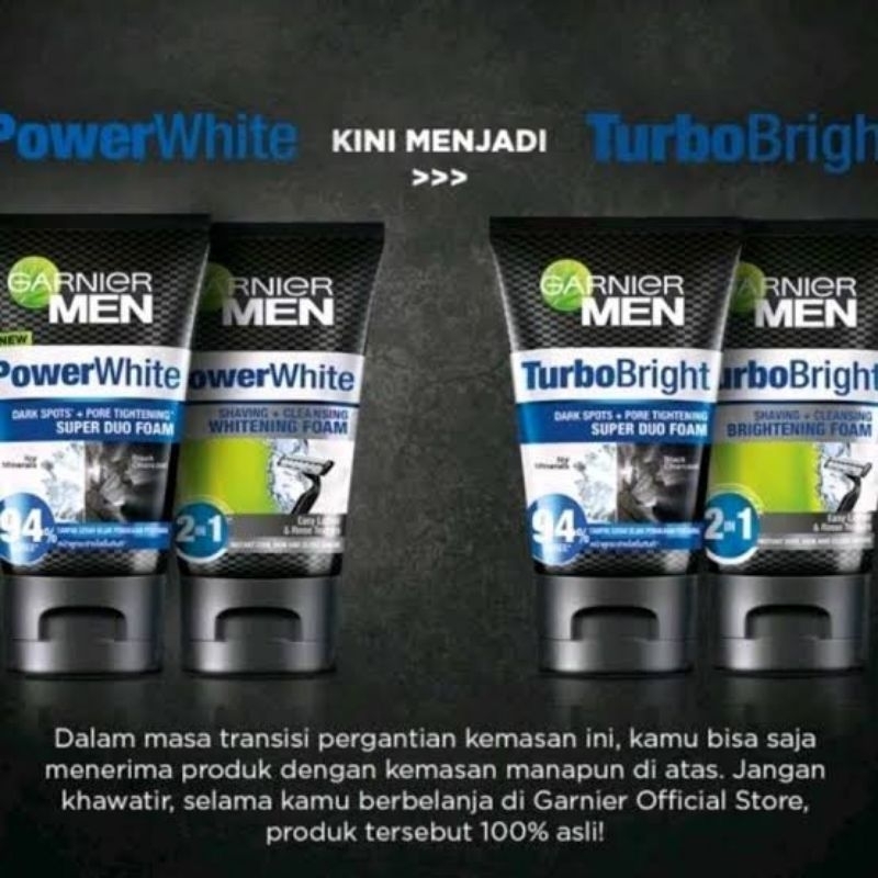 Jual Garnier Men Turbo Bright 100ml | Shopee Indonesia Jual Garnier Men Turbo Bright 100ml | Shopee Indonesia