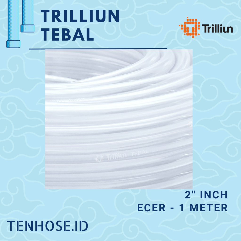 Jual Selang Trilliun Elastis Tebal 2" Inch Jual per Meter (1 Meter) Selang PVC Air Taman ...