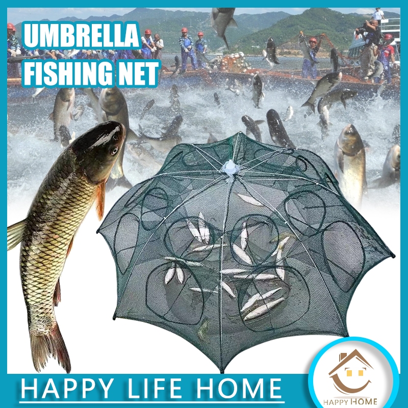 Jual Perangkap Bubu Payung tebal 8 Sisi Dan 8 Lubang Alat Jaring Pancing Fishing Net Fish Nets ...
