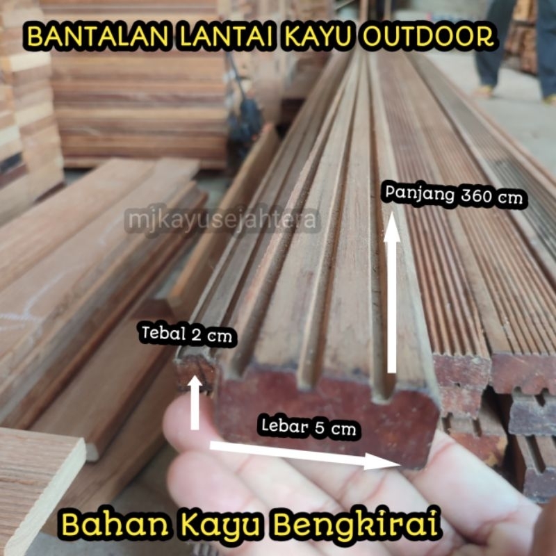 Jual BANTALAN RANGKA LANTAI KAYU OUTDOOR DECKING KAYU BENGKIRAI NON ...