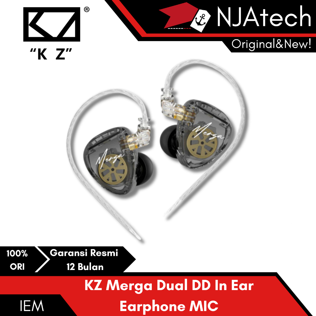 Jual KZ Merga Dual Dynamic Driver In Ear Monitor Earphone with Mic IEM Headset | Shopee Indonesia