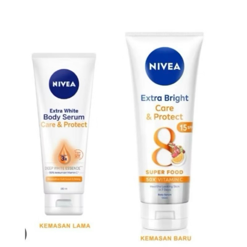 Jual 180ml Nivea Extra White Care and Protect Body serum Nivea extra ...