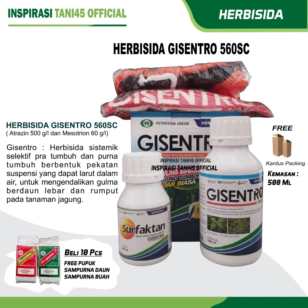 Jual Gisentro 560 SC 500ml Super/Herbisida Pengendali Gulma Pengganggu ...