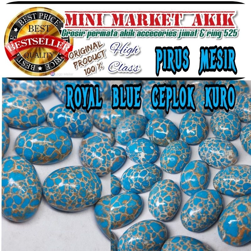 Jual Mata cincin batu pirus mesir urat merah putih jumbo njenong / batu ...