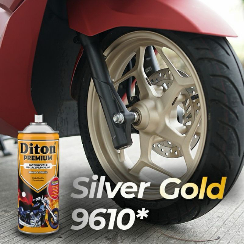 Jual 9610 Silver Gold/Cat Semprot Diton Premium *9610 Silver Gold ISI ...