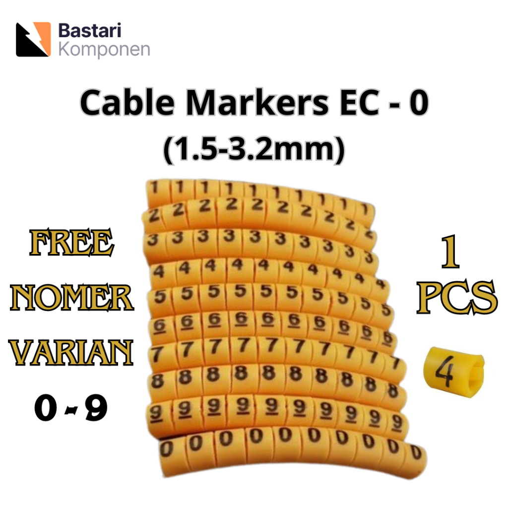 Jual Kabel Marker / Penanda Kabel / Kabel Snake / Nomer Kabel EC-0 ...
