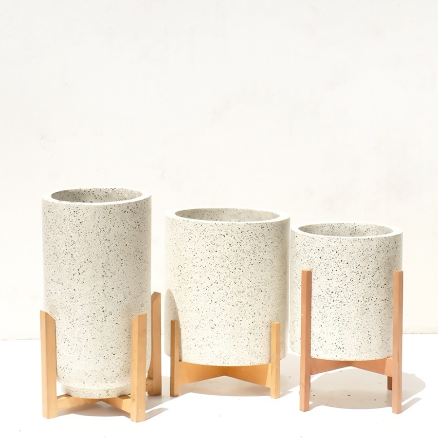 Jual Set Pot Terazzo Standing | Capsule, Big Medium | Shopee Indonesia