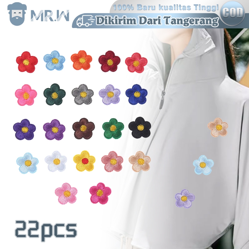 Jual 22pcs/Set Tempel Bunga Warna Bordir Bunga Tempelan Bordir Patch ...