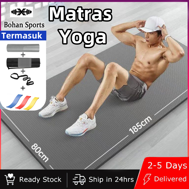 Jual BOFEI Matras Yoga Mat Anti Slip Olahraga With Tas Matras NBR Gym ...