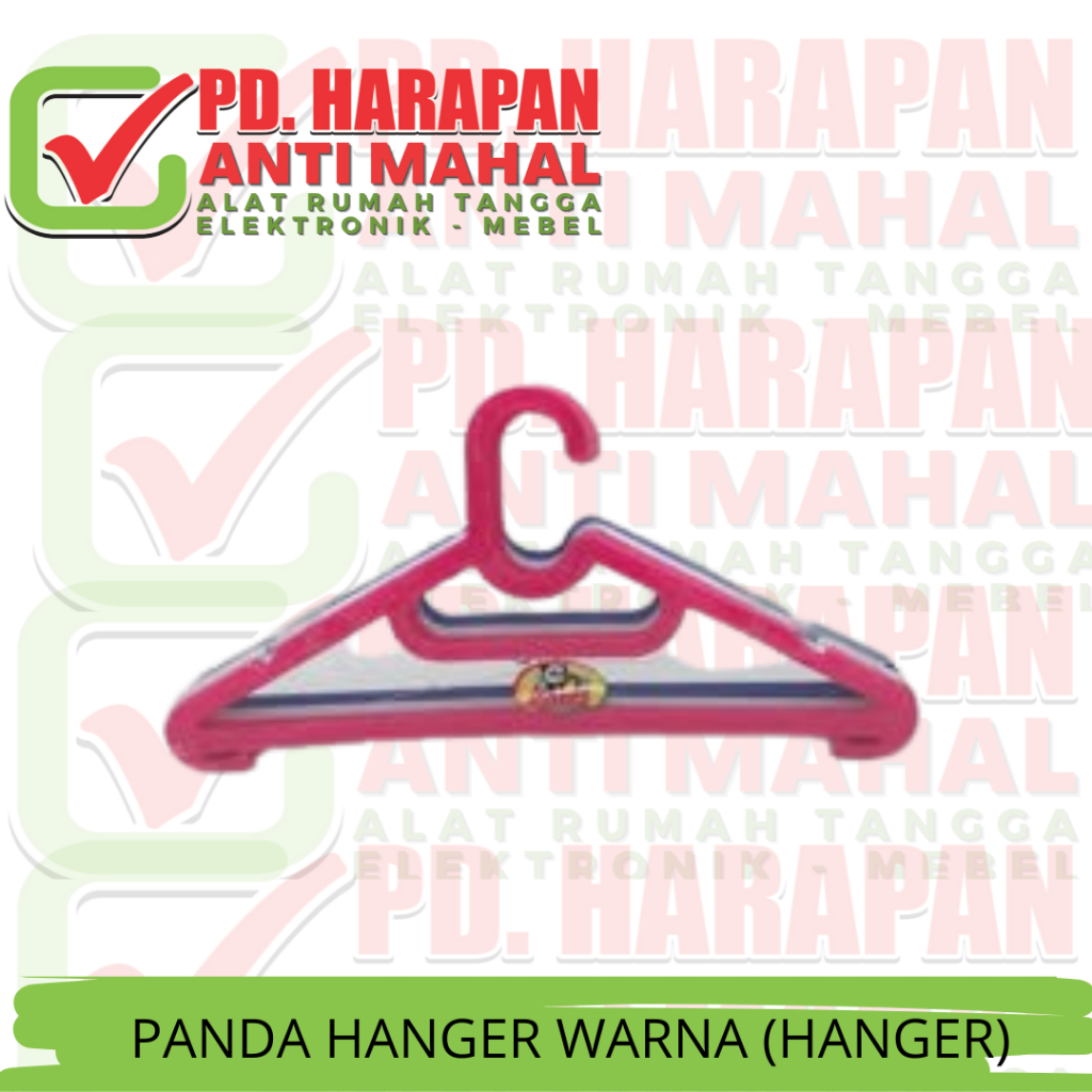 Jual PANDA HANGER WARNA (HANGER)/HANGER PLASTIK/HANGER HITAM PLASTIK ...