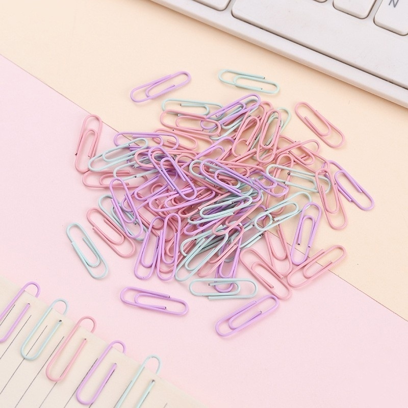 Jual 80PCS/Pack 28mm Paper Clip Warna Metalic / Warna Macaron / Paper ...