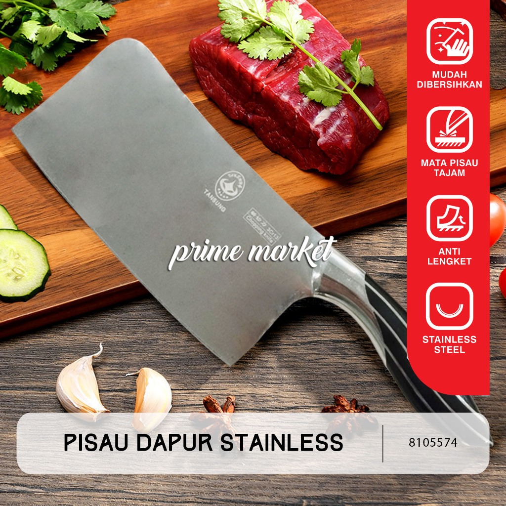 Jual Pisau Dapur Stainless Steel Pisau Daging Pisau Dapur Anti Lengket ...